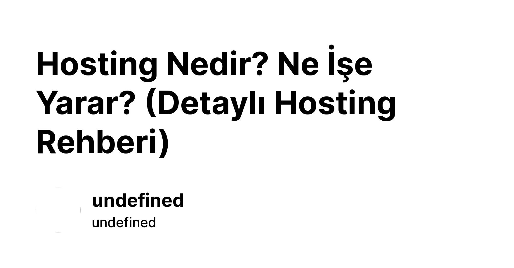 Hosting Nedir? Ne İşe Yarar? (Detaylı Hosting Rehberi) - ikas